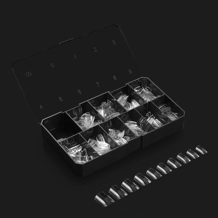 Apres Gel-X Tips (Natural Square Extra Short) 500pcs Box - 10 Sizes ...